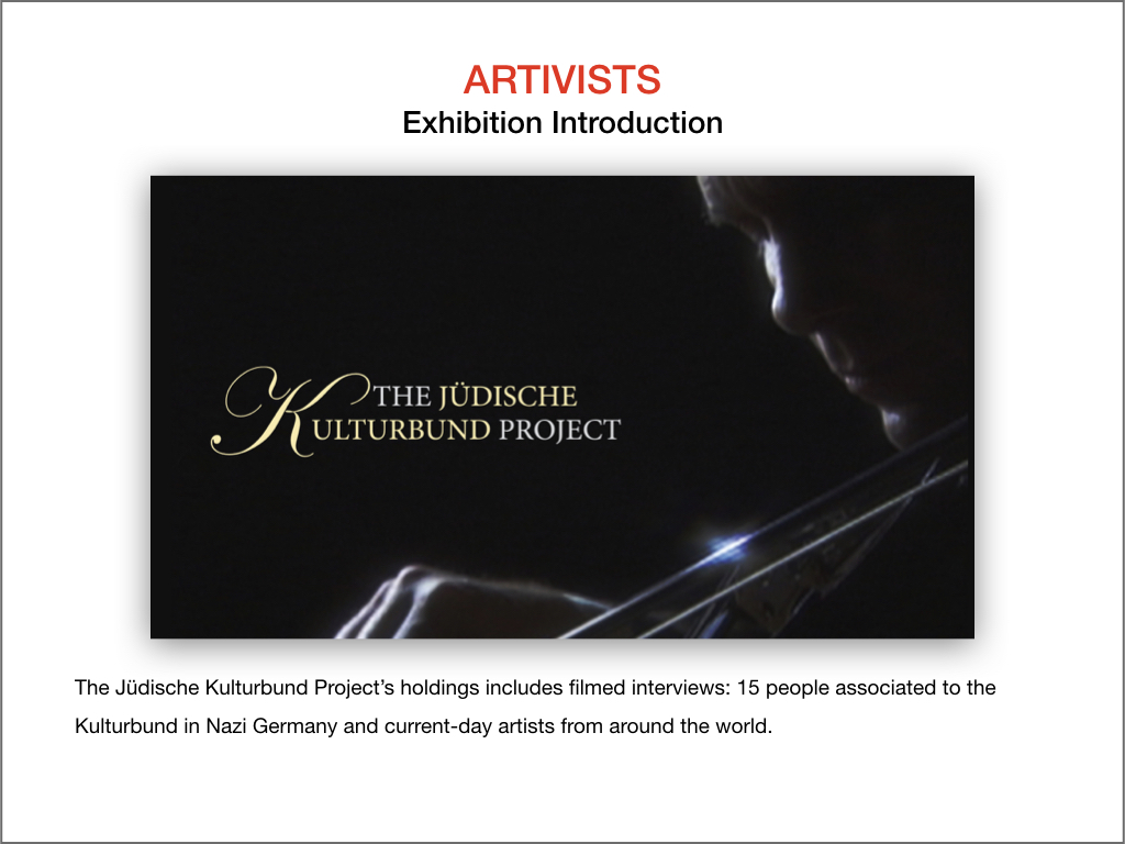 “Artivists” — The Exhibition | The Jüdische Kulturbund Project